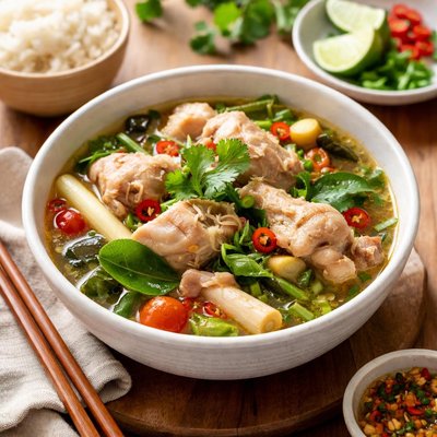 Lao chicken soup sua gai Nutrition