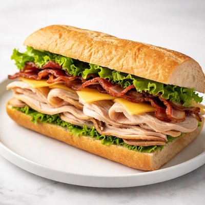 Turkey club hero no mayo no tomato Nutrition