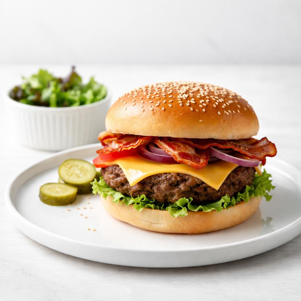 Dairy-Free Cheese and Bacon Burger Recipe