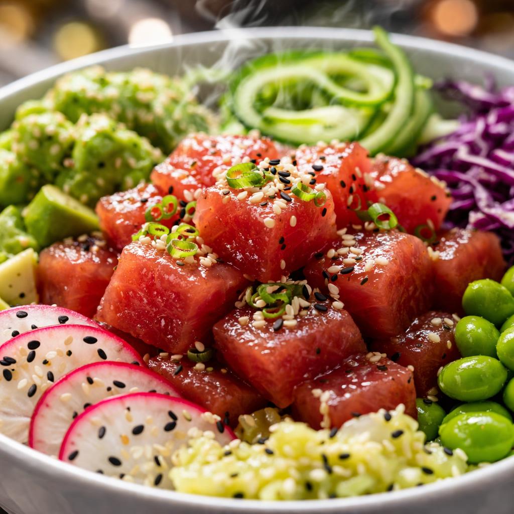 Gluten-Free Classic Ahi Tuna Poke Bowl Recipe