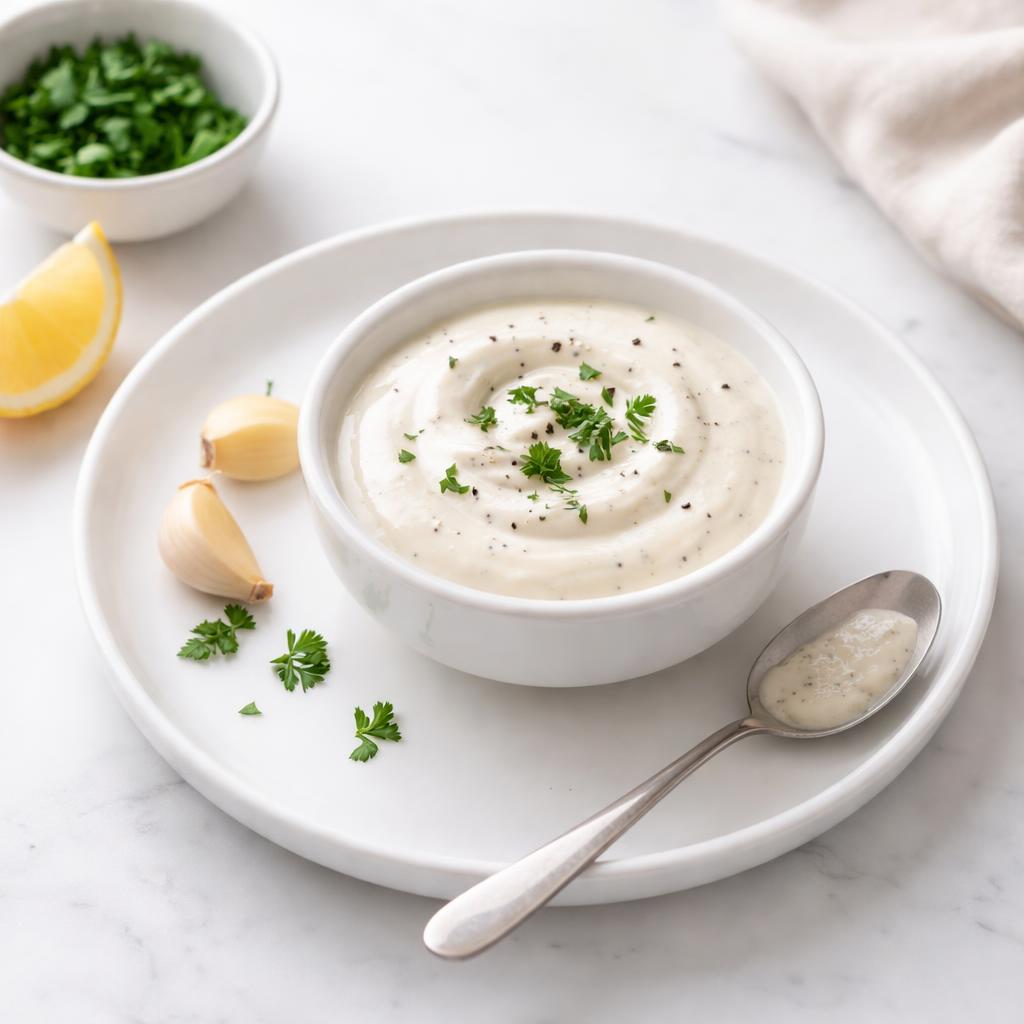 Sugar-Free Creamy Garlic Dressing Recipe