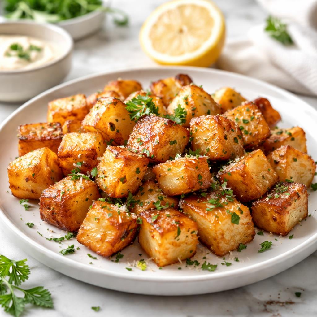 Sugar-Free Crispy Baked Potato Cubes Recipe