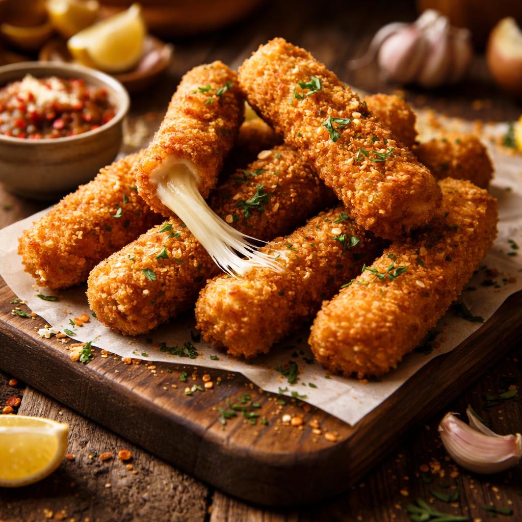 Dairy-Free Crispy Fried Mozzarella Sticks Recipe