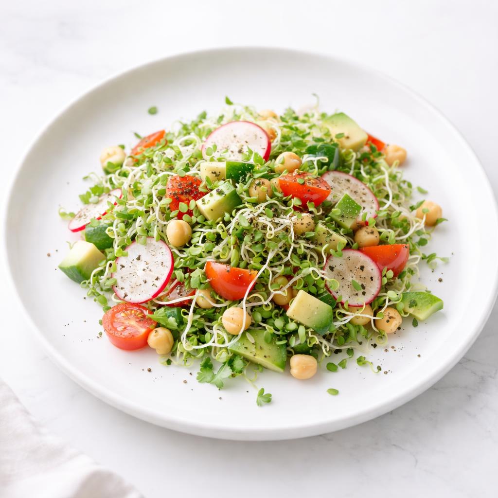 Dairy-Free Fresh and Tangy Sprout Salad Recipe