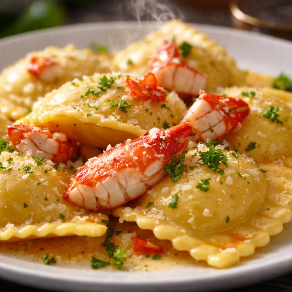 Ravioli de Langosta Sin Lácteos Recipe