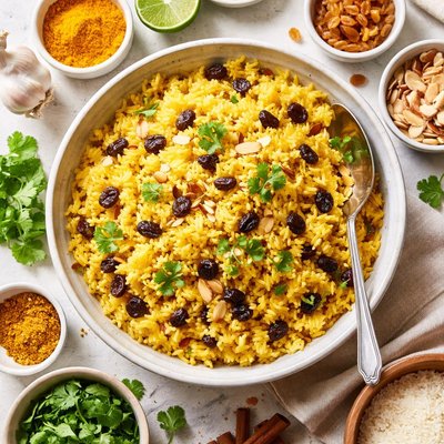 Geelrys South African Yellow Rice with Raisins Recipe