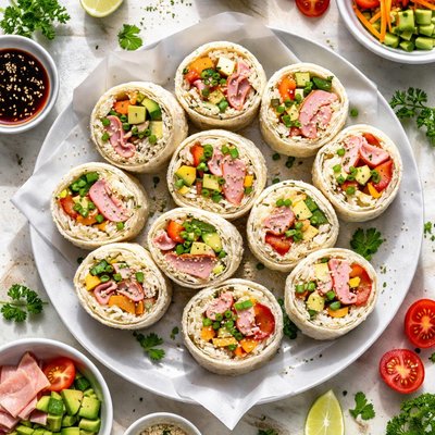 Ham Rice Wheels Recipe