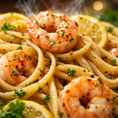 Linguine with Shrimp and Lemon Oil Recipe