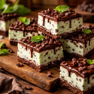 Mint Chocolate Chip Ice Cream Squares Recipe