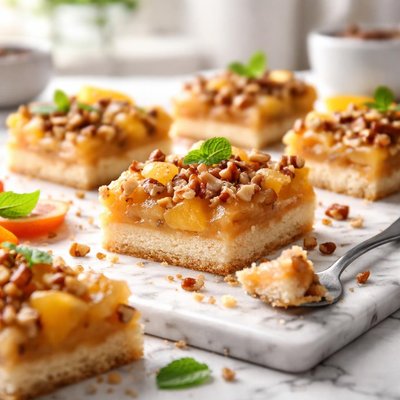 Peach Nut Squares Recipe