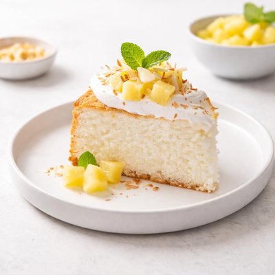 Pineapple Angel Food Cake with Variations Recipe