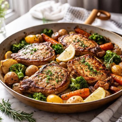 Pork Chops One Pan Supper Recipe