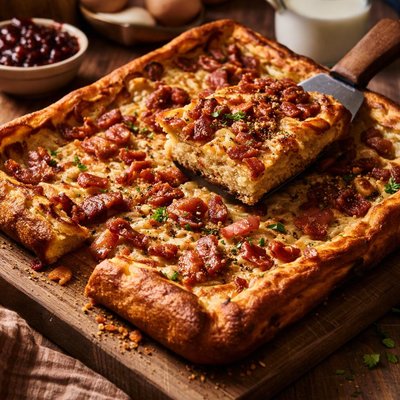 Swedish Oven Pancake with Bacon Recipe