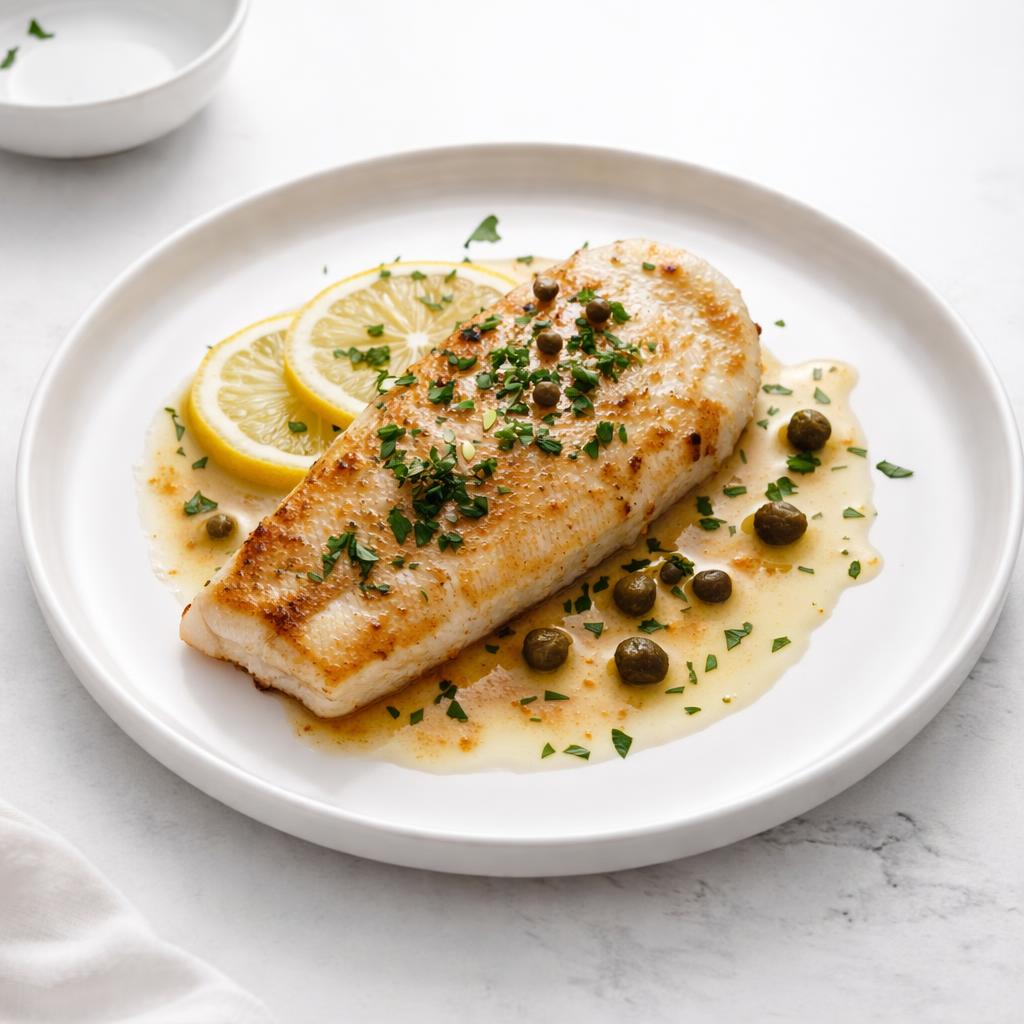 Low Sodium Pan-Seared Fish with Lemon Butter Sauce Recipe